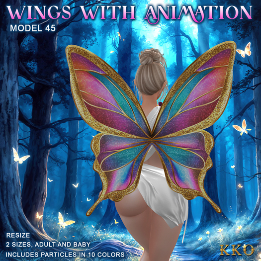 Second Life Marketplace - [KKO] Wings with animation - Model 45